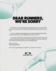 Oakley: Dear runners, we're sorry - Campaign Middle East