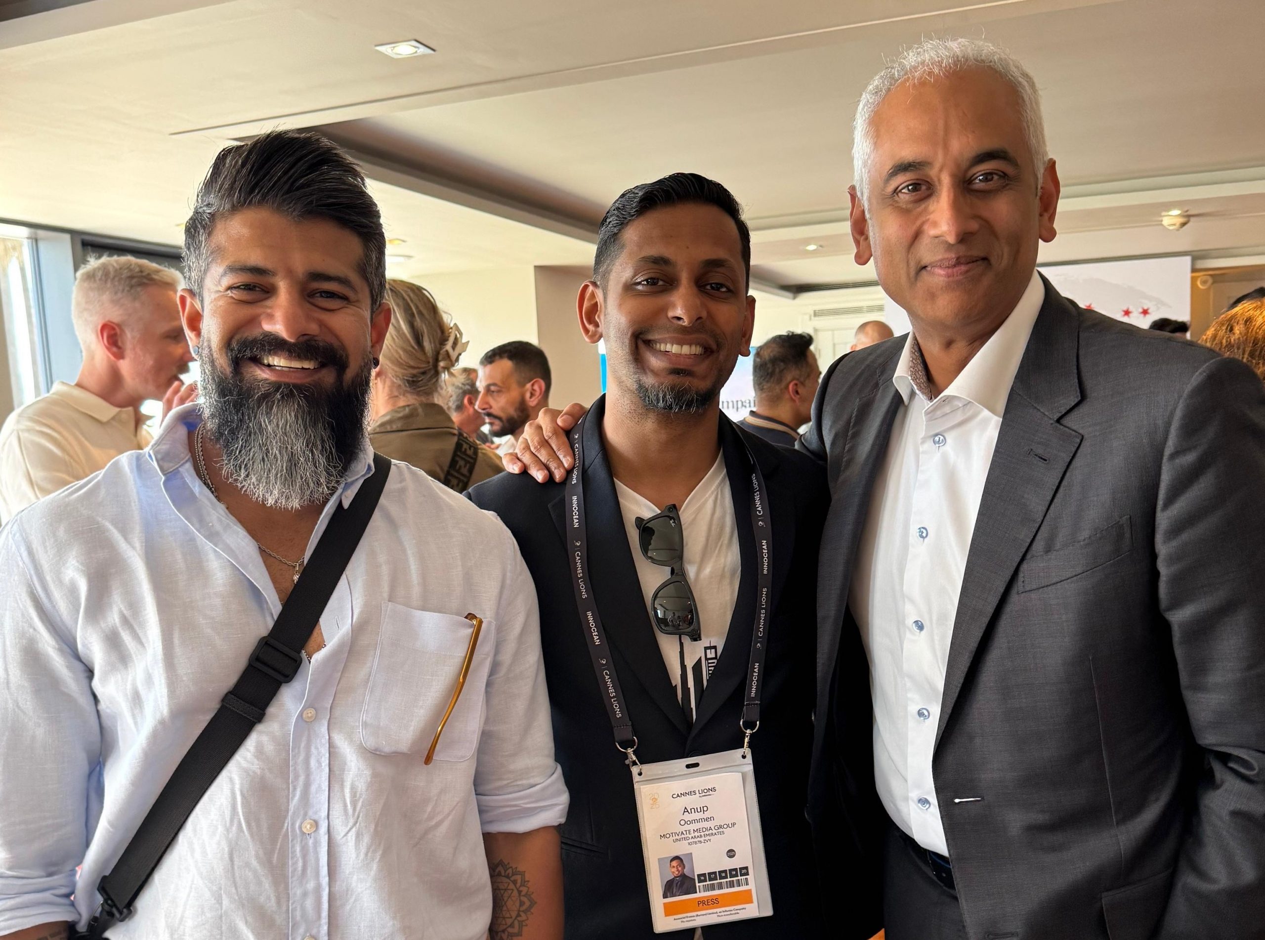 From left, Siddarth Sivaprash, Landmark Group, Anup Oommen, Campaign Middle East, Kiran Jay ...